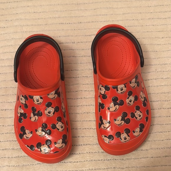 Disney | Shoes | Disney Red And Black Mickey Mouse Crocs | Poshmark